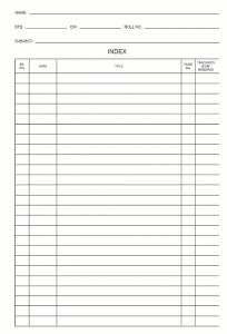 How To Make Index In Hindi - हिंदी प्रोजेक्ट के लिए अनुक्रमणिका